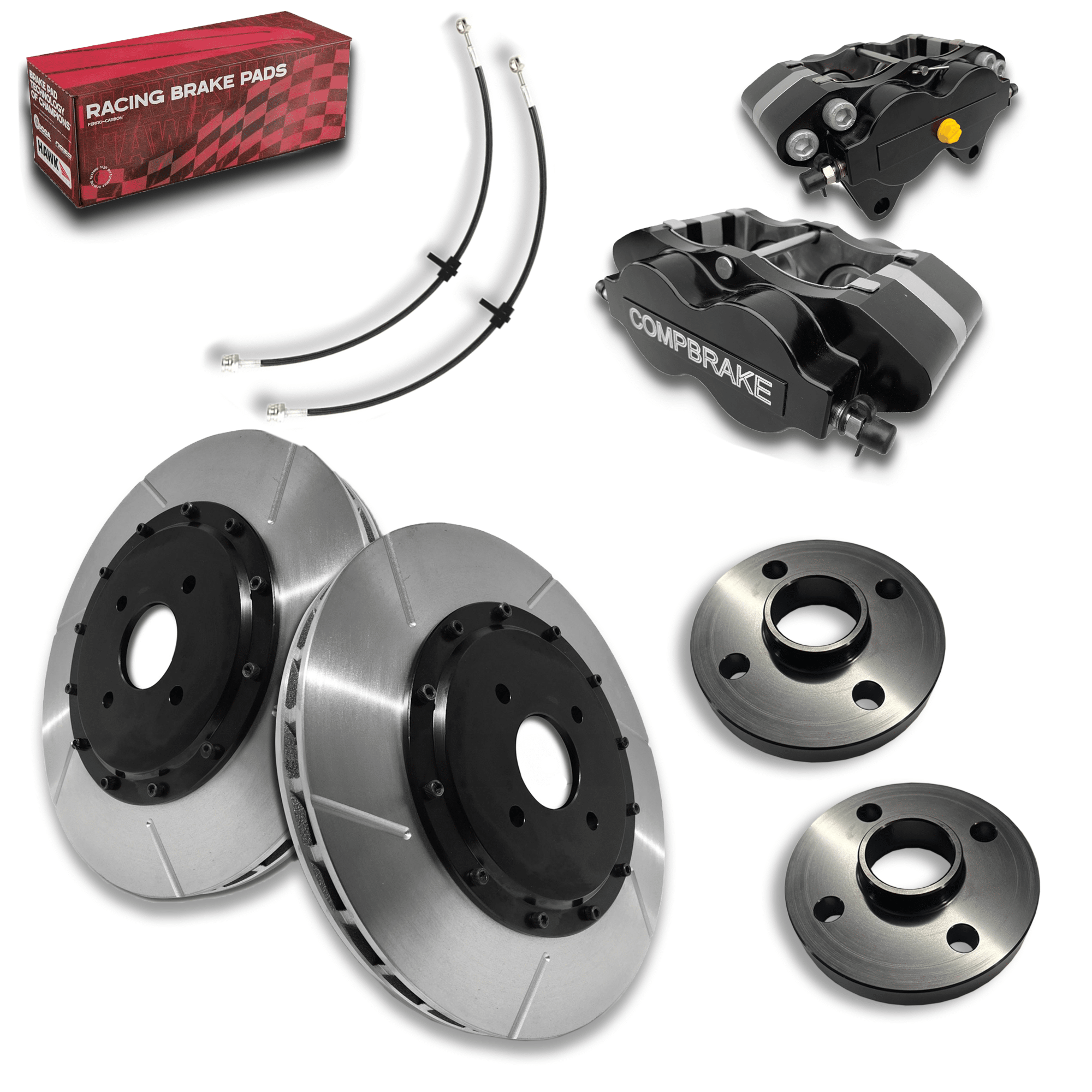 Mini Cooper S R50 R52 R53 15" Front Brake Kit – 4 Pot Calipers [Pro ...